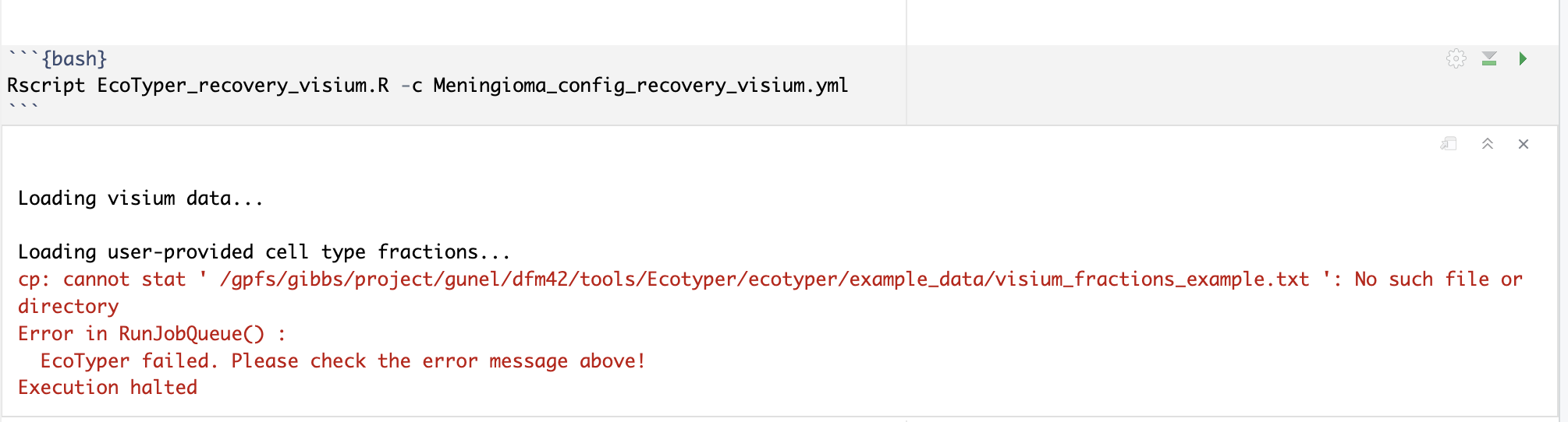 Cp Cannot Stat · Issue 71 · Digitalcytometry Ecotyper · Github