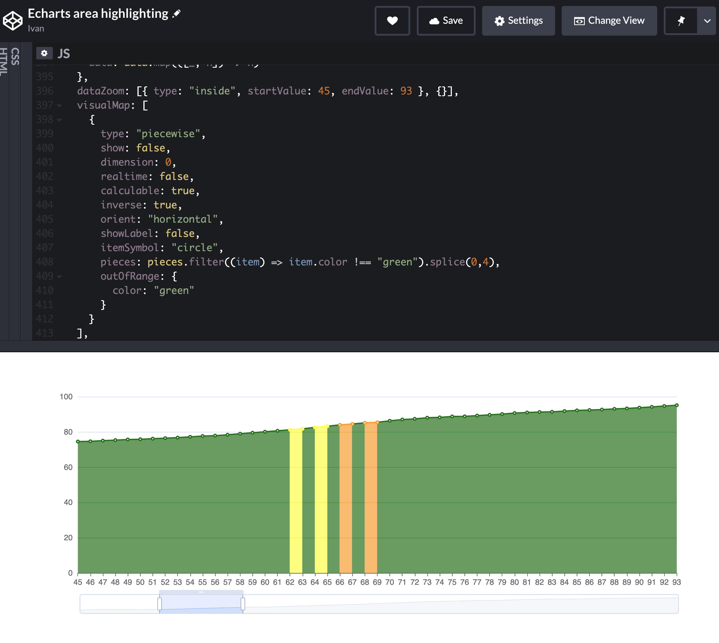 折线图使用visualMap时颜色错乱，颜色错位 · Issue #14583 · apache/echarts · GitHub