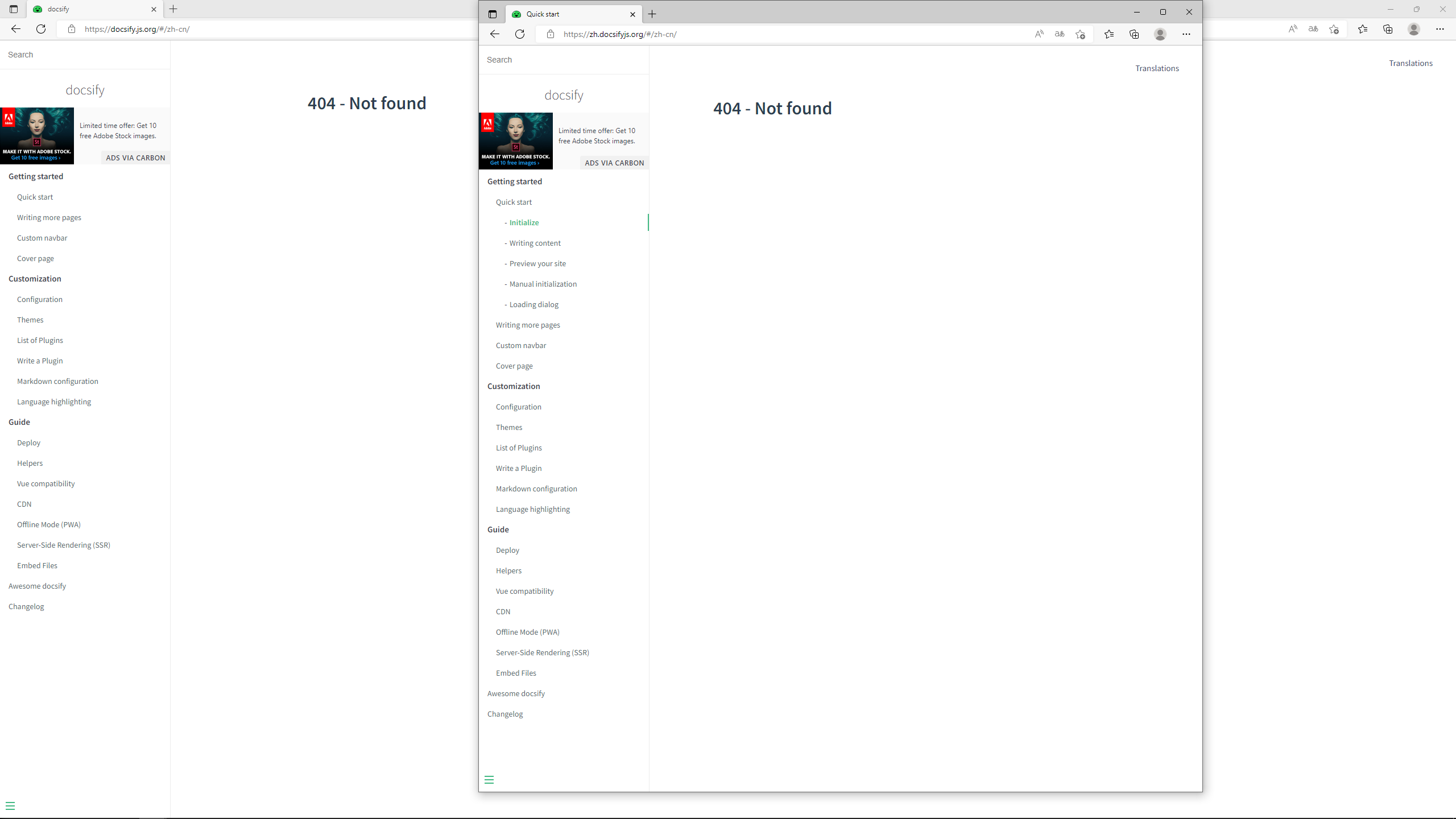 Chinese links to official website documents 404 · Issue #1843 · docsifyjs/docsify · GitHub