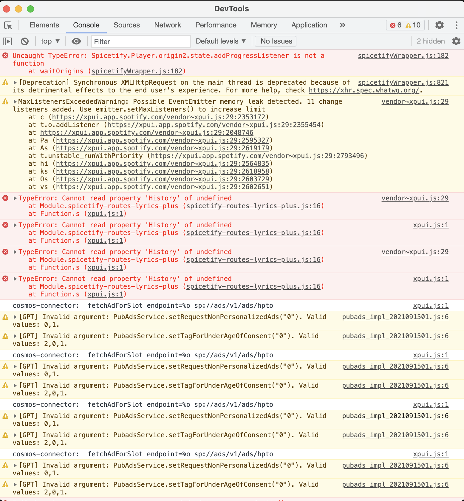 Lyrics plus showing something went wrong · Issue #1103 · spicetify/cli · GitHub