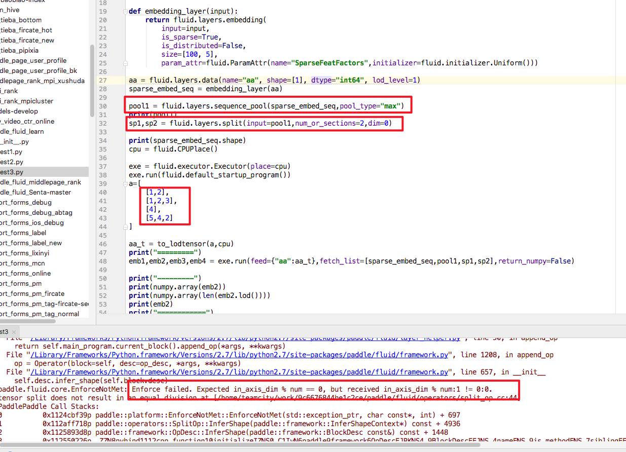 Expected in_axis_dim % num == 0, but received in_axis_dim % num:1 != 0: ...