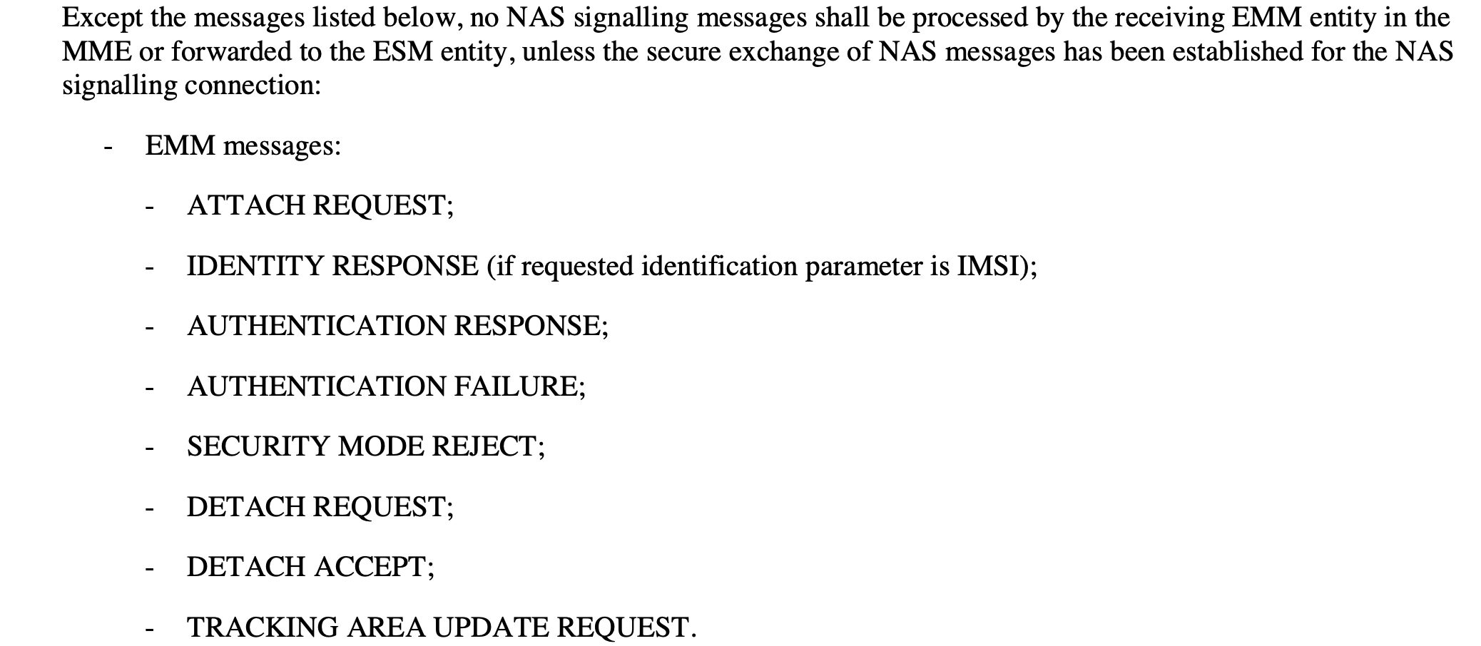 Bug Nas Missing Integrity Checking Of Nas Signalling Messages In The Mme · Issue 2545 