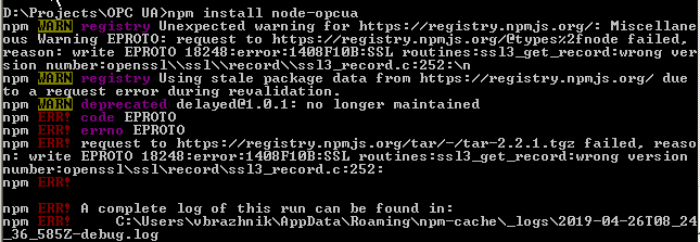 Can't install node-opcua on Win7 Pro · Issue #617 · node-opcua/node ...