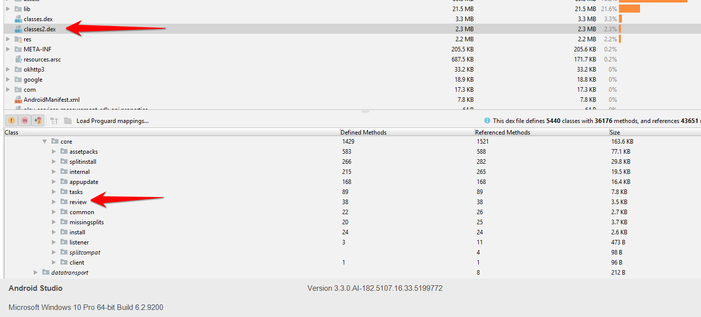 In App Review not launching (missing class com.google.android.play.core ...
