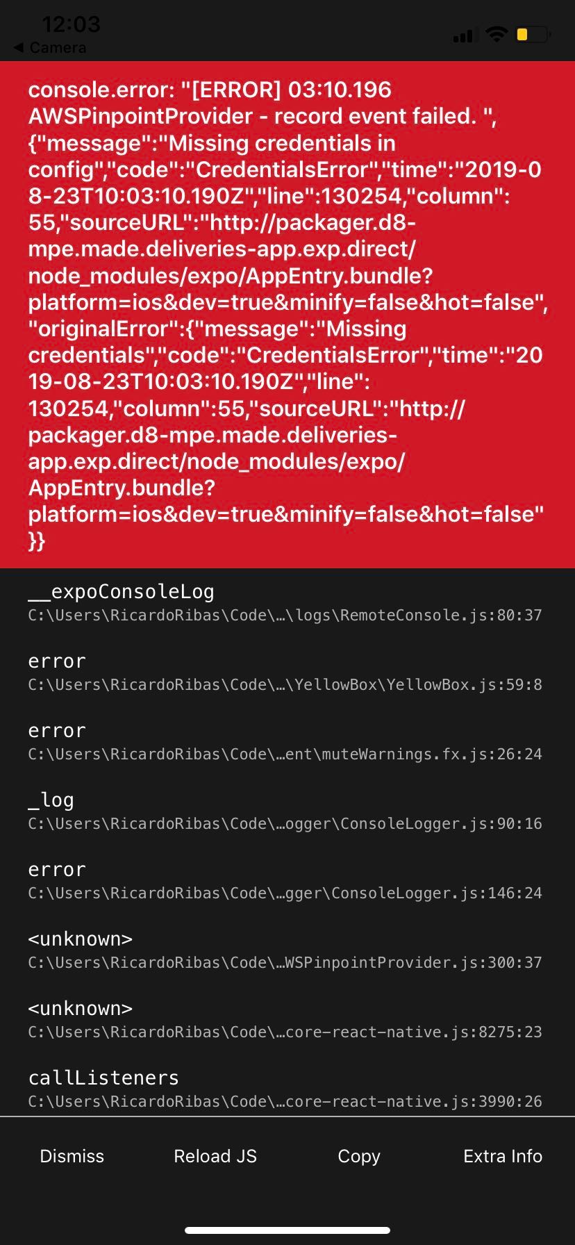 Missing Credentials In Config · Issue 3903 · Aws Amplifyamplify Js · Github