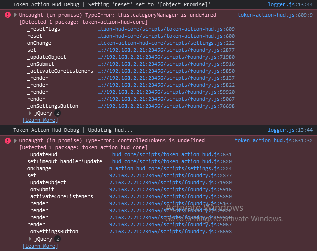 Reset HUD error · Issue #2 · Larkinabout/fvtt-token-action-hud-core · GitHub