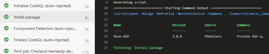 Powershell Install-Package ran into error "Unable to resolve package reference '' in ubuntu pool ...