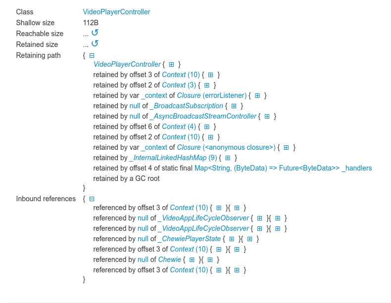 Possible memory leak · Issue #96 · fluttercommunity/chewie · GitHub