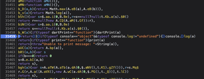 Getting `NoSuchMethodError: method not found: 'toString' on null` in Production for Flutter web ...