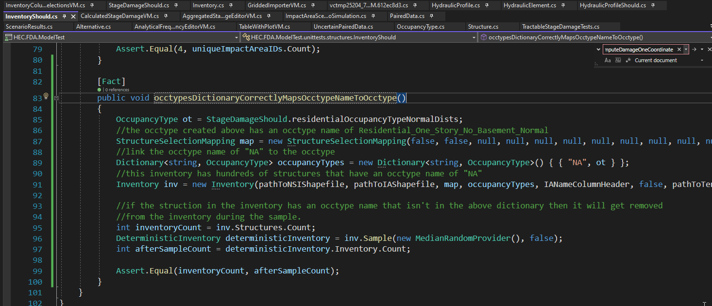 Structure inventory column mapping and occtype refactor and bug fix ...