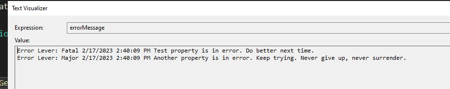 Rule messages calling toString on the errors list. · Issue #764 ...