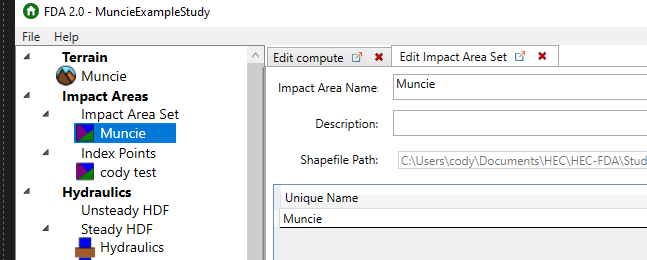 "Impact Area Row" showing up · Issue #787 · HydrologicEngineeringCenter/HEC-FDA · GitHub