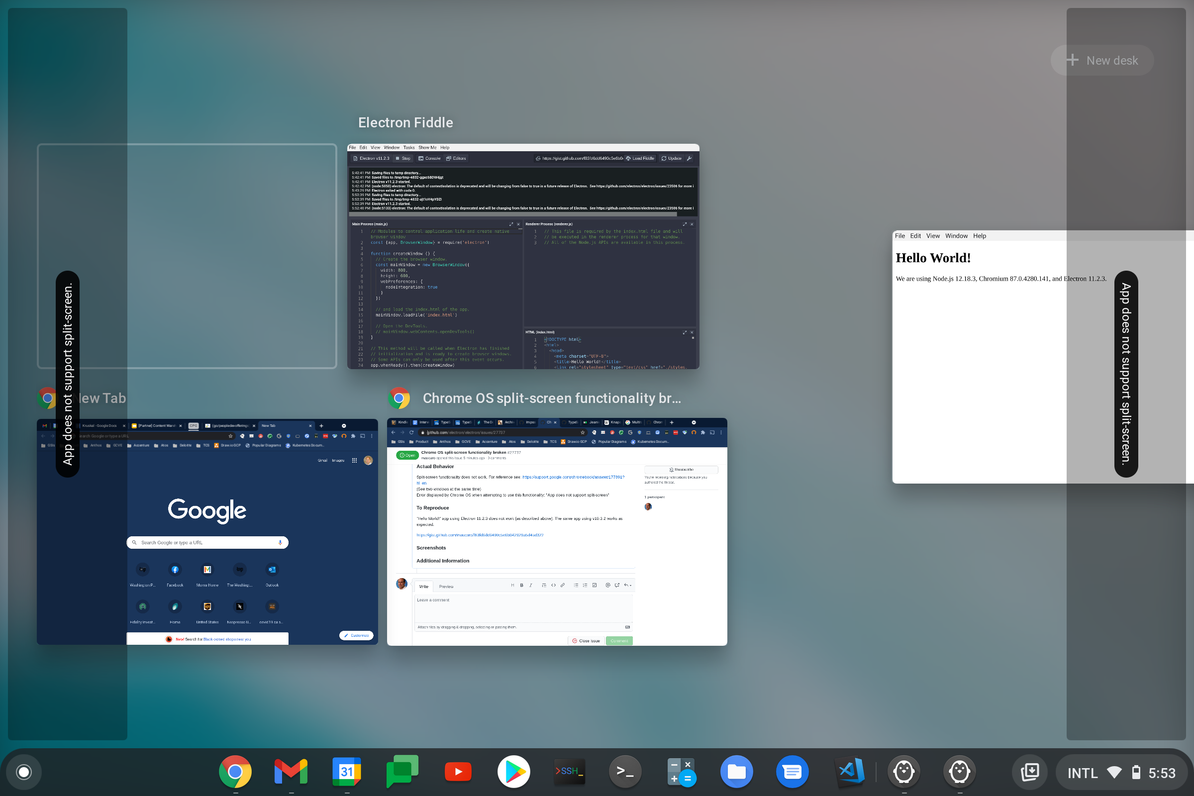 Chrome OS split-screen functionality broken · Issue #27737 · electron ...