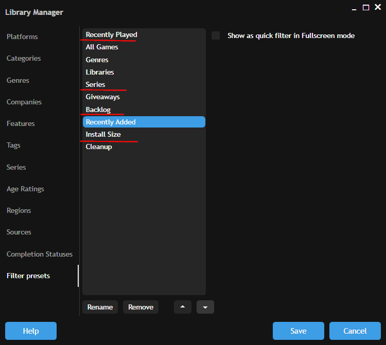 Separators In Filter Presets · Issue 3352 · Josefnemecplaynite · Github 