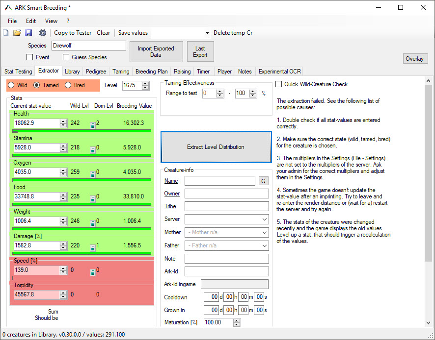 Extraction Issue · Issue #881 · cadon/ARKStatsExtractor · GitHub