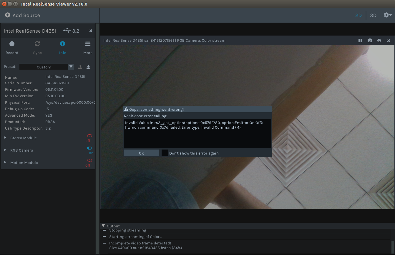 Issue with the Realsense viewer on Ubuntu 16.04 · Issue #3301 ...