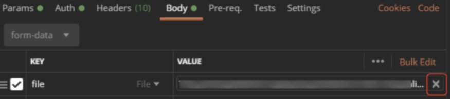 Request Body Panel UI Bug - Remove File Button Overlap · Issue #9328 · postmanlabs/postman-app ...
