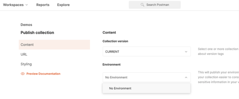Environments do not load when publishing docs (Native App) · Issue ...