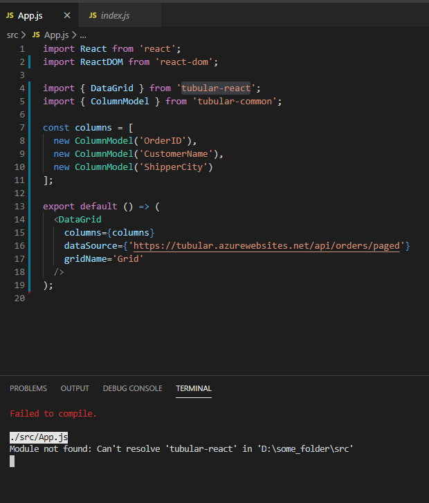 Can't import anything from tubular-react · Issue #570 · unosquare ...