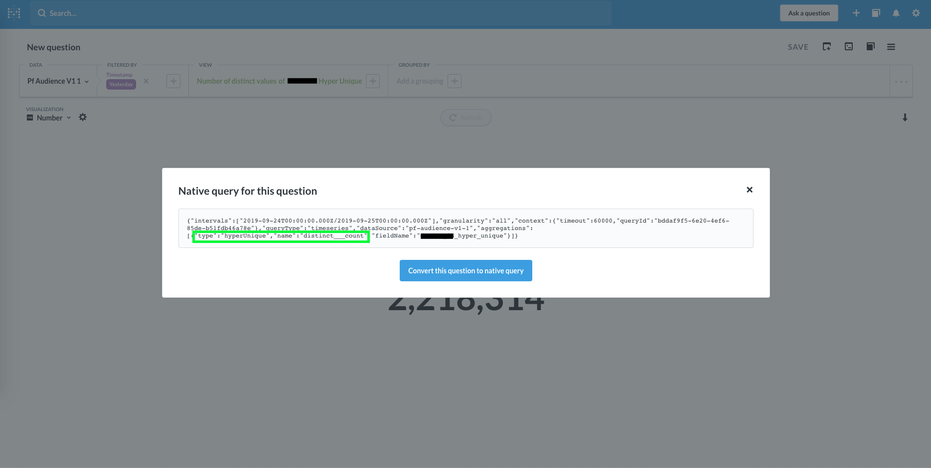 Druid HyperUnique queries broken between versions v0.30.4 and v0.33.3 · Issue #10984 · metabase ...