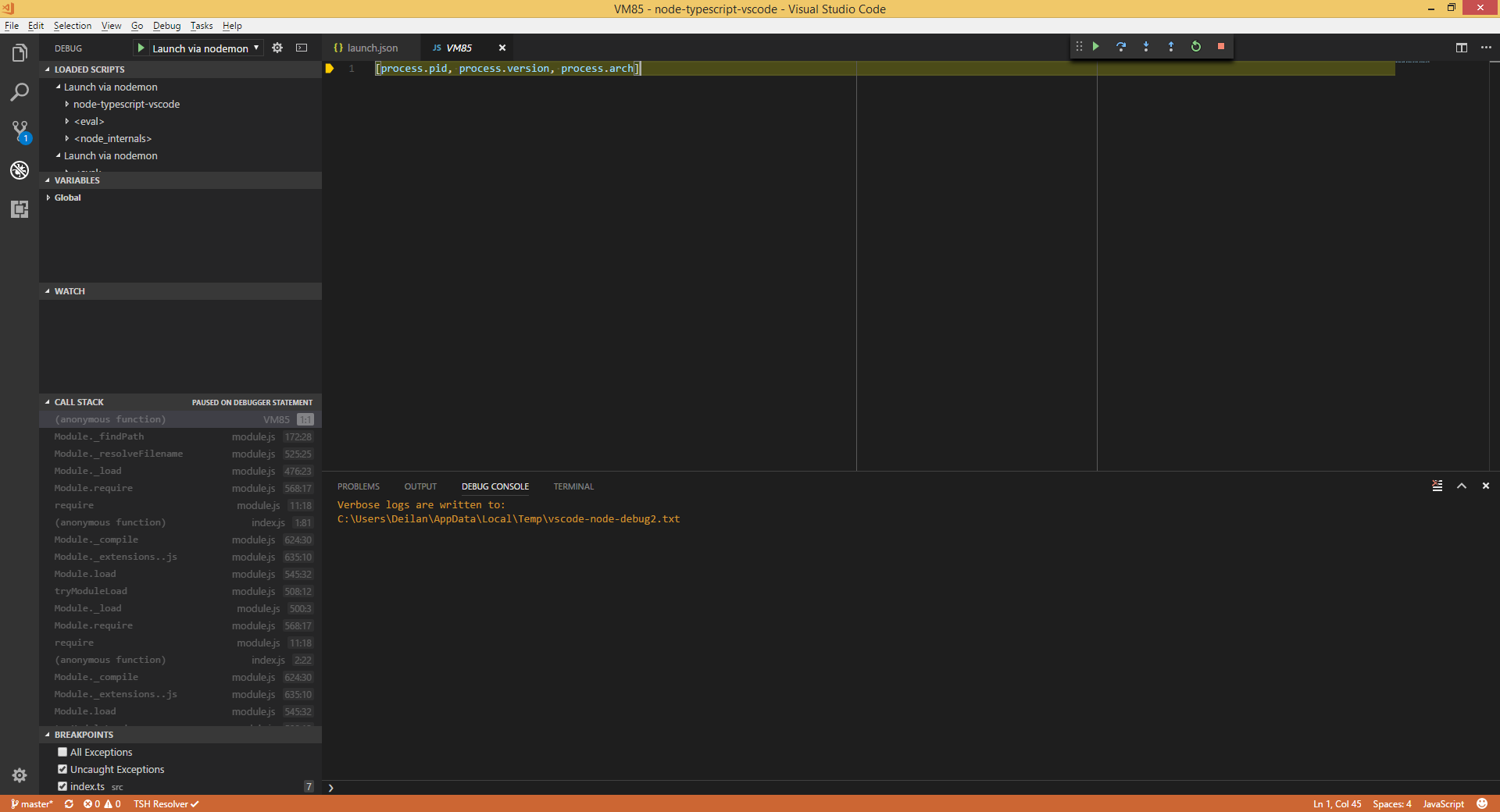 Hide Deprecation Messages When Debugging Node 8 With Inspector Protocol · Issue 27597