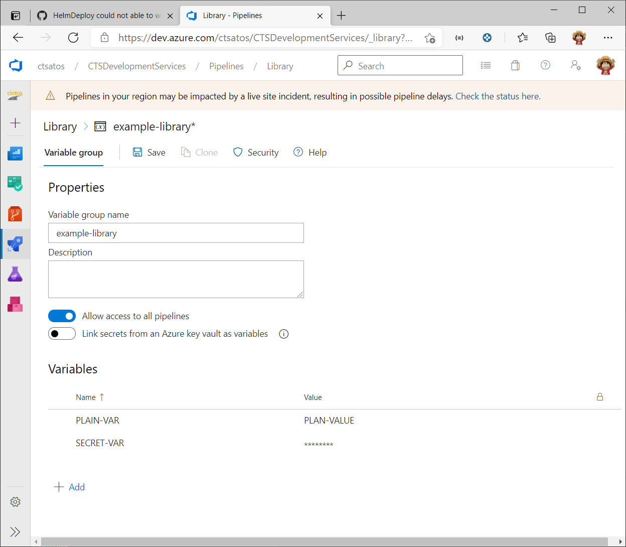 HelmDeploy could not able to work with SECRET variable in azureSubscription input · Issue #14617 ...