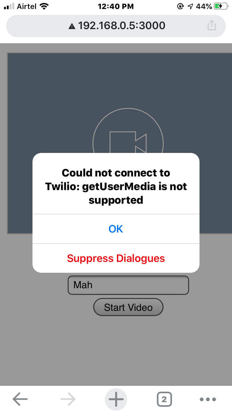 twilio-video getusermedia is not supported on chrome · Issue #831 · twilio/twilio-video.js · GitHub