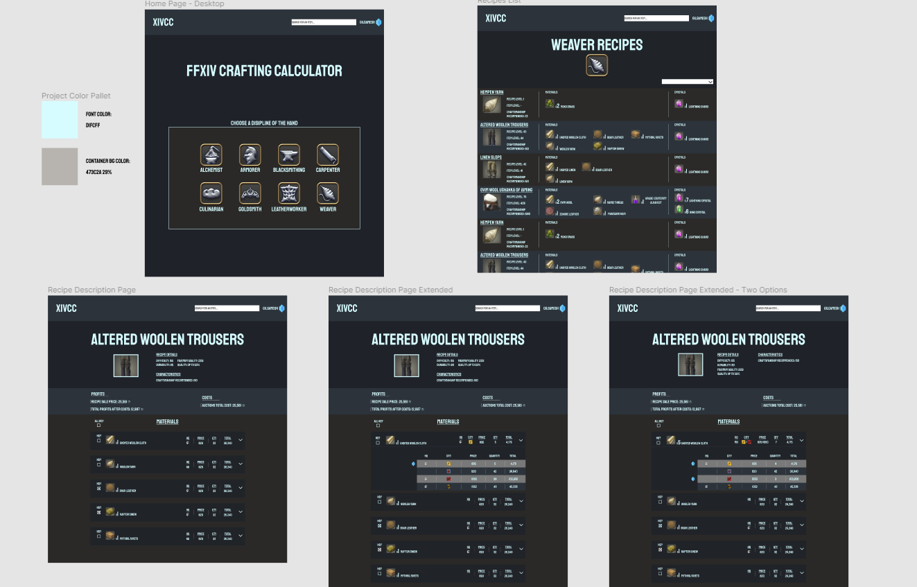 GitHub - ejwoulfe/FFXIV-crafting-calculator: This project will retrieve an item's current value ...