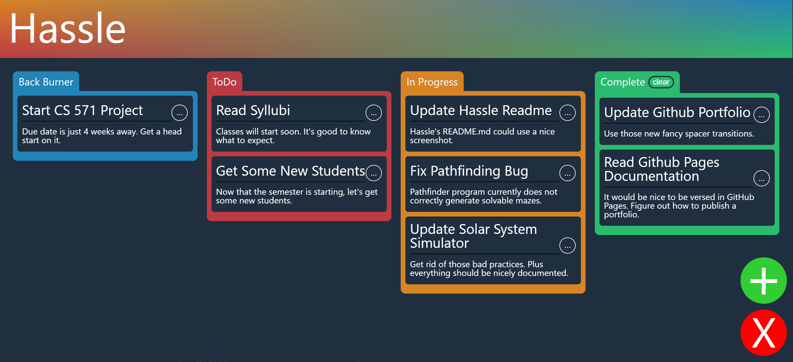 GitHub - Ryan-Gillespie/Hassle: A lightweight project management tool to assist productivity.