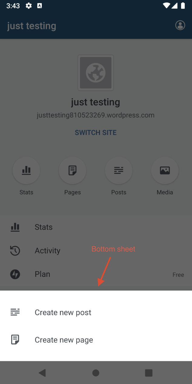 System navigation buttons are shadowed by bottom sheets. · Issue #11018 · wordpress-mobile ...