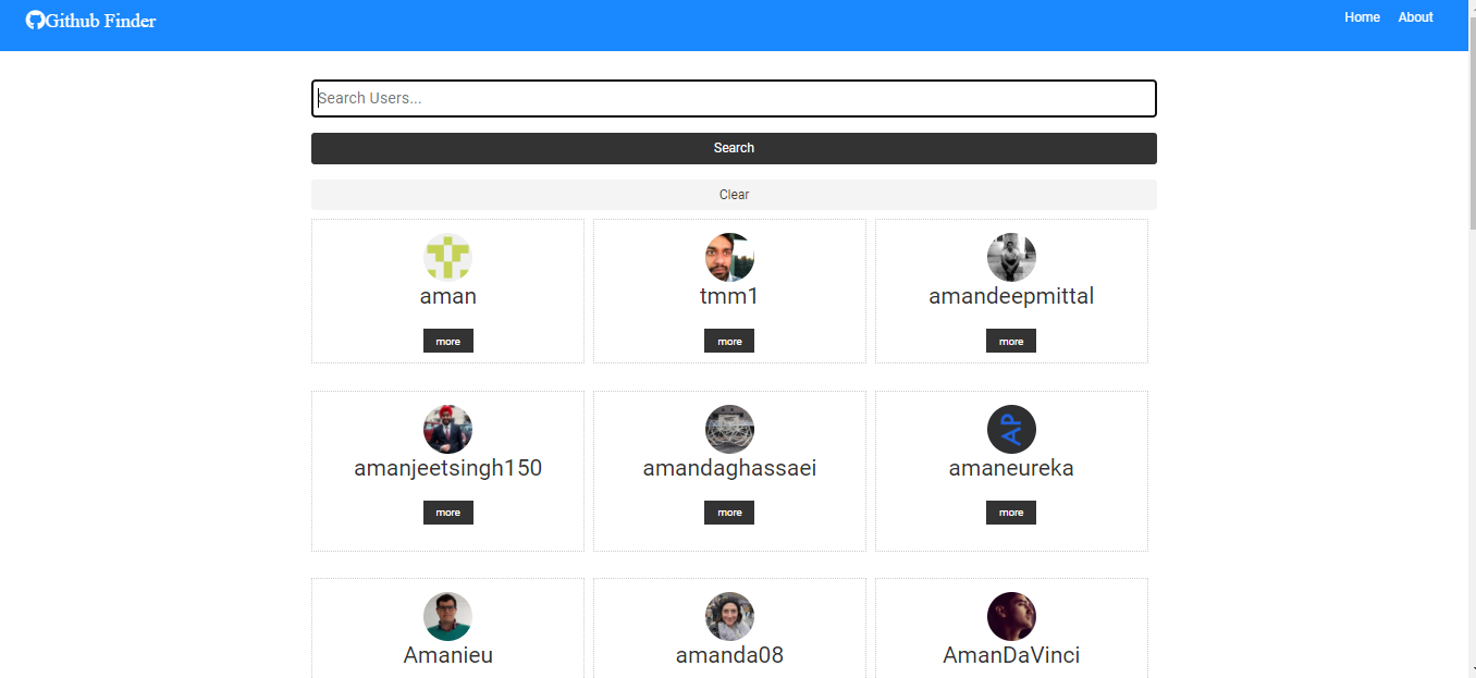 Github Aman683054github User Finder React Application Which Will Fetch Github Users And