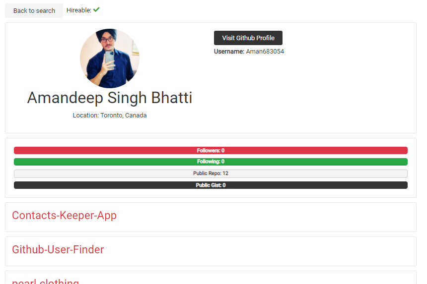 GitHub - Aman683054/Github-User-Finder: React Application which will ...