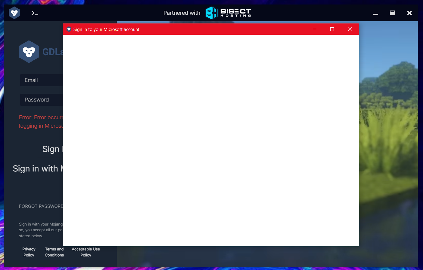 Error: Error occurred while logging in Microsoft. · Issue #1576 · gorilla-devs/GDLauncher · GitHub