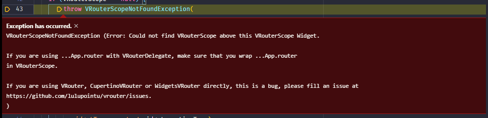 VRouterScopeNotFoundException when hot reloading · Issue #108 · lulupointu/vrouter · GitHub