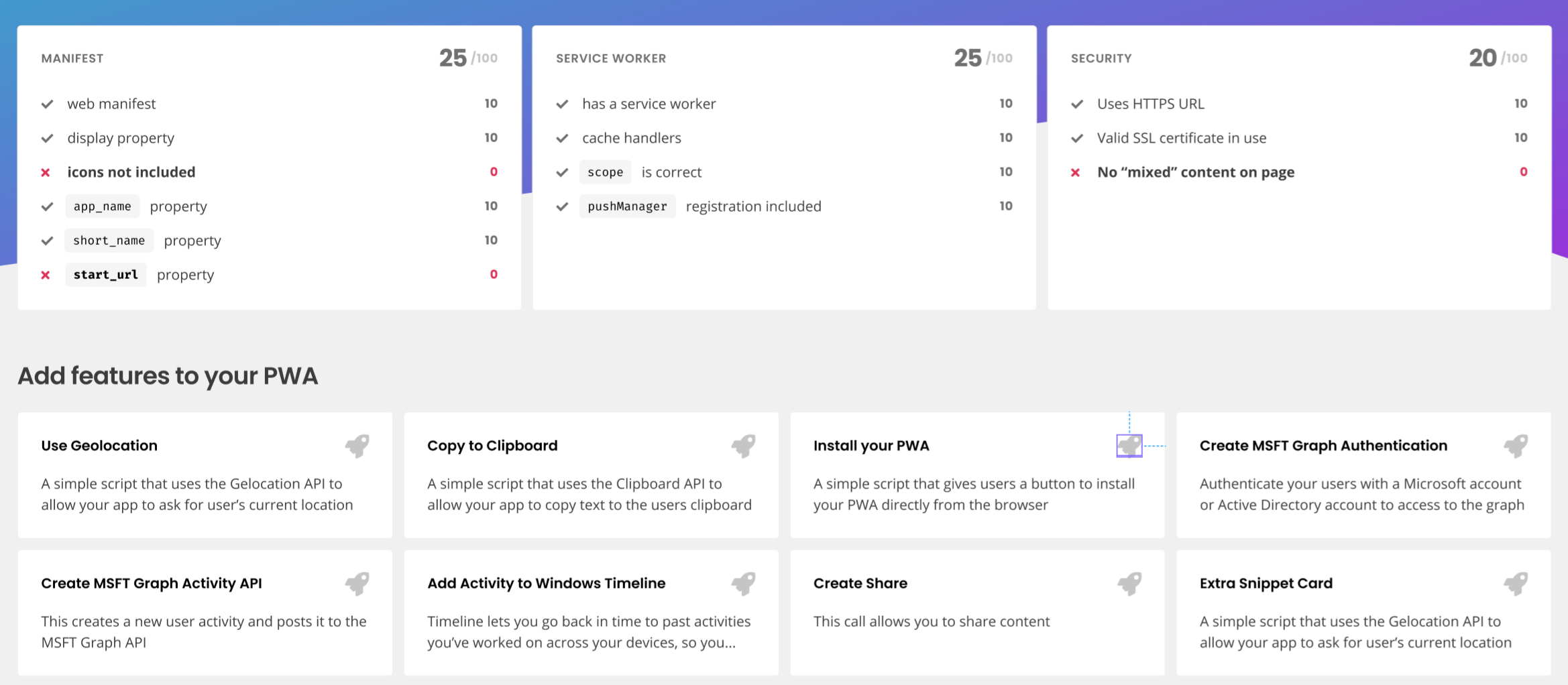 Cards: icon update on hub/snippet cards [39/40] · Issue #481 · pwa ...