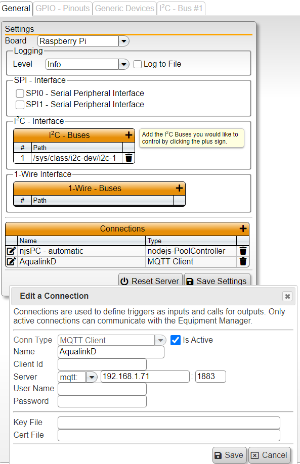 REM Chem Controller with iAqualink RS-6 · tagyoureit nodejs ...