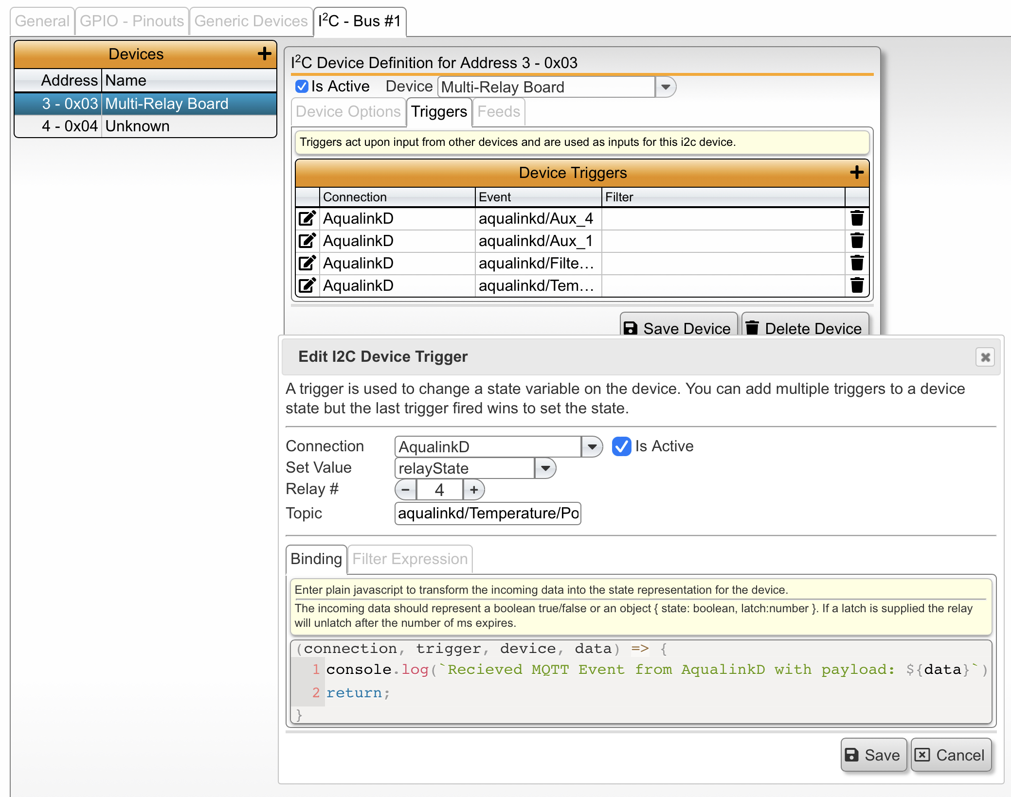 REM Chem Controller with iAqualink RS-6 · tagyoureit nodejs ...