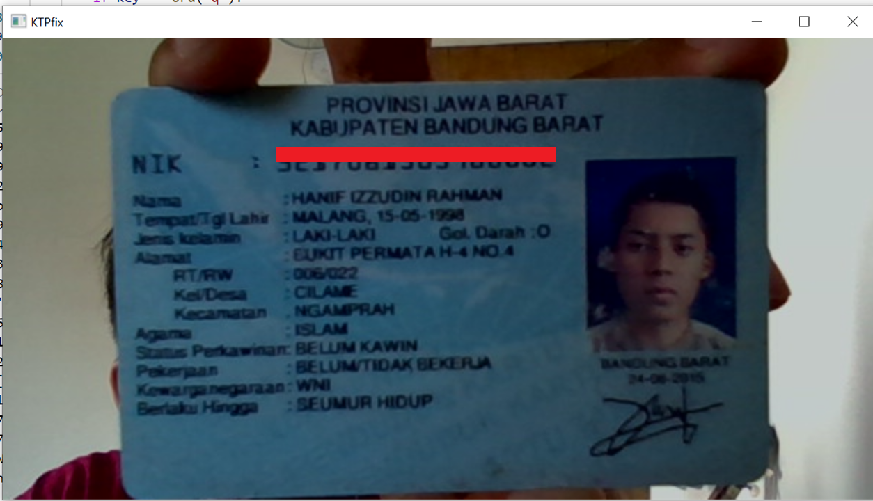 GitHub - hanifizzudinrahman/KTP-ID-Card-with-OCR-Videos-V2