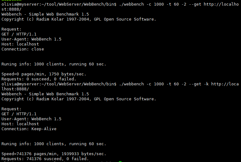 webbench测试长连接没有问题，测试短连接出现问题 · Issue #65 · linyacool/WebServer · GitHub