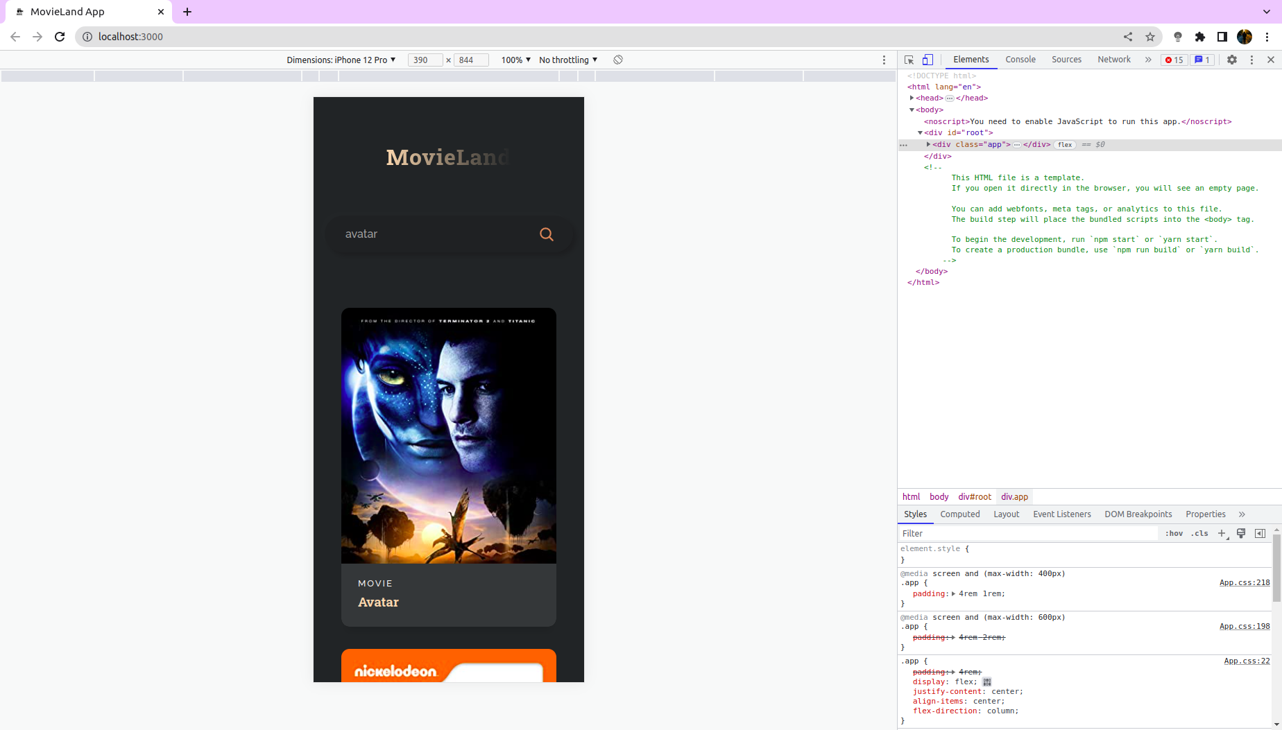 GitHub - soaibshaikh/MovieLand-App: Movie land App is a website made using React Js which works ...