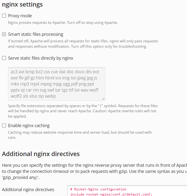Rocket-Nginx on Plesk not serving static files. · Issue #173 · SatelliteWP/rocket-nginx · GitHub