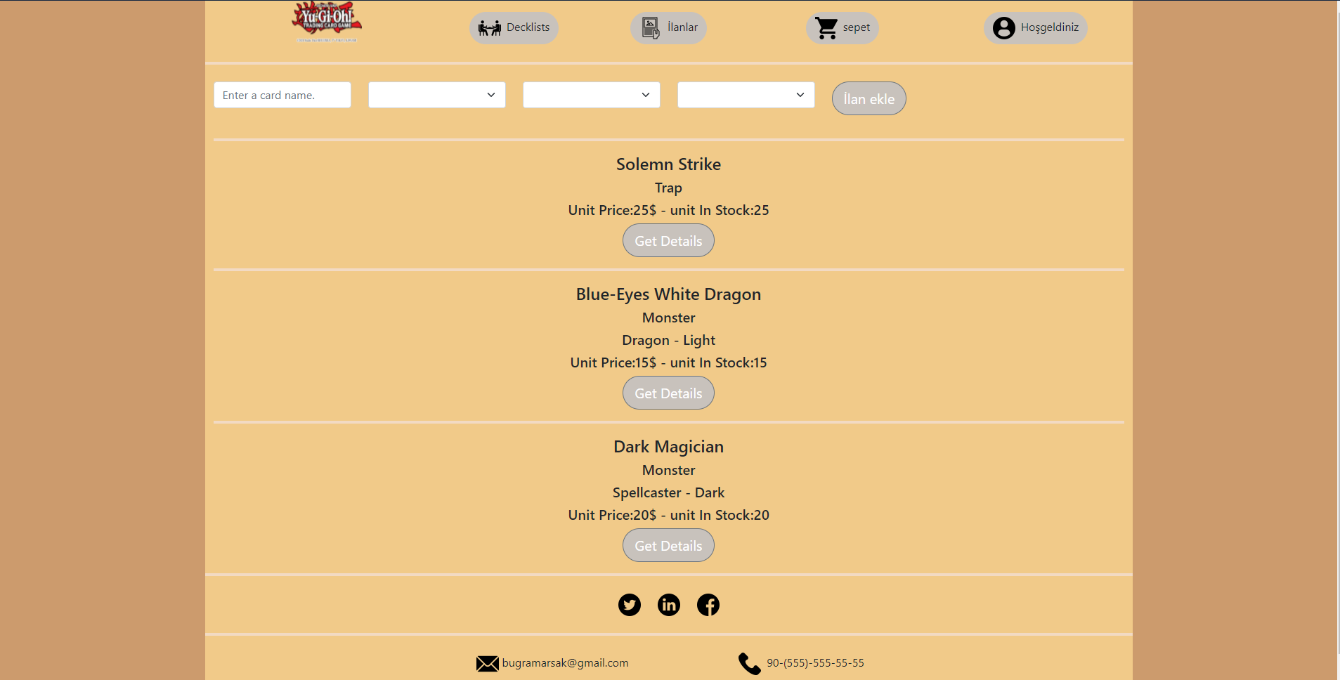 GitHub - BugraMarsak/FirstSite: Yugioh card sale site
