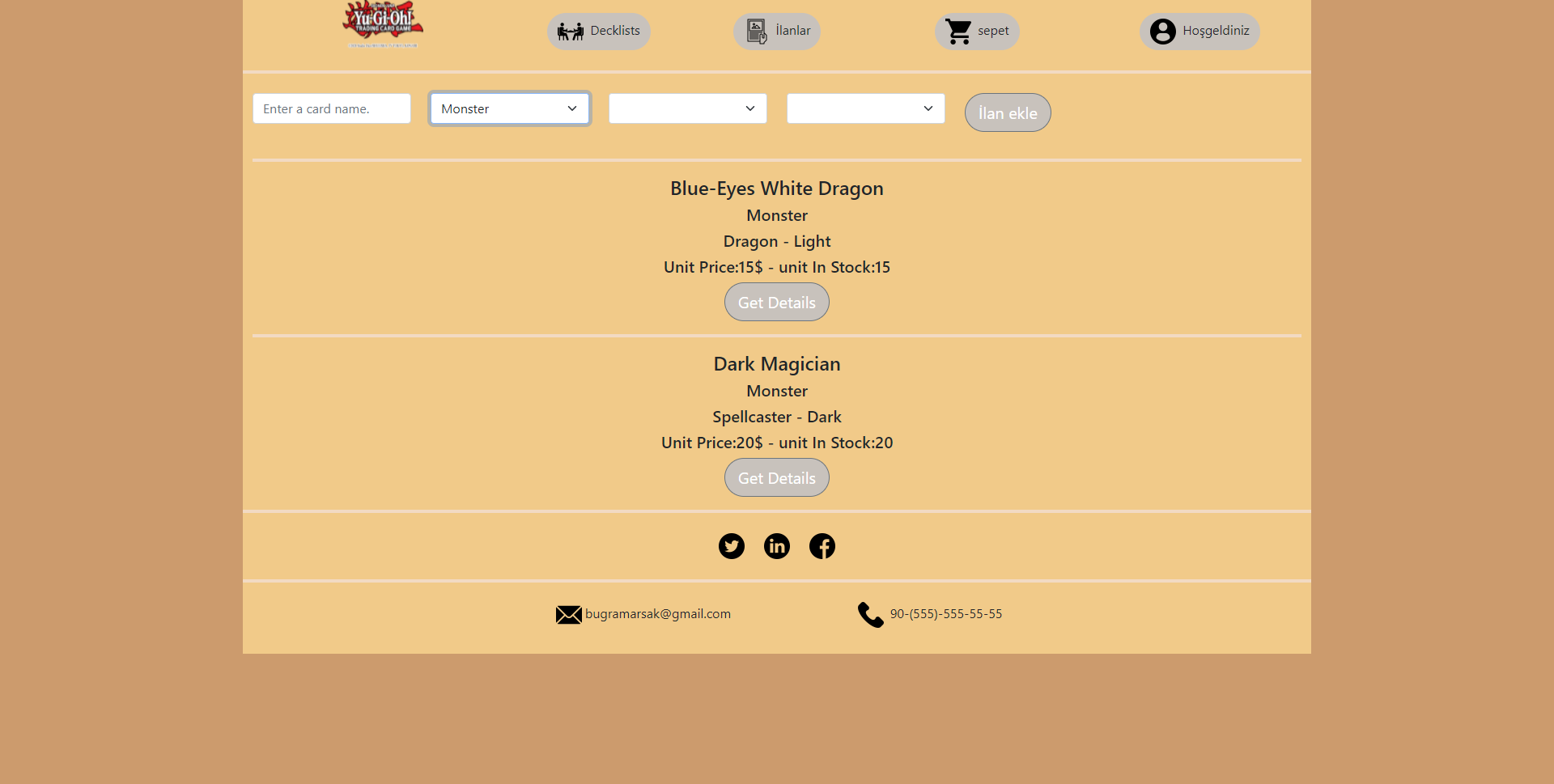 GitHub - BugraMarsak/FirstSite: Yugioh card sale site