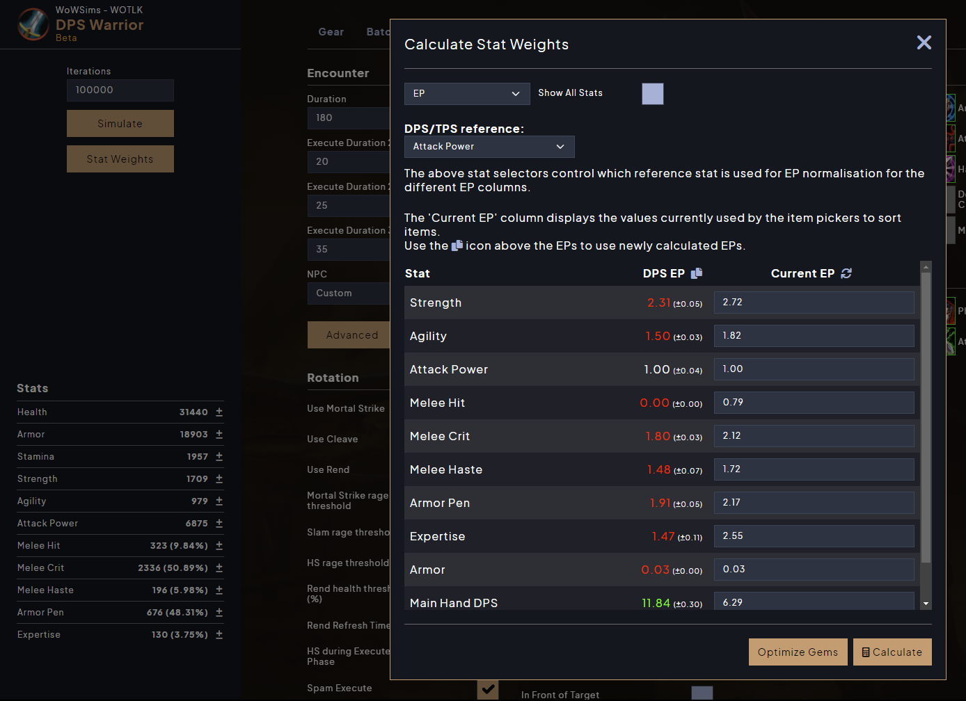 Unexpected value for Arms Warrior Strength weight · Issue #3154 · wowsims/wotlk · GitHub