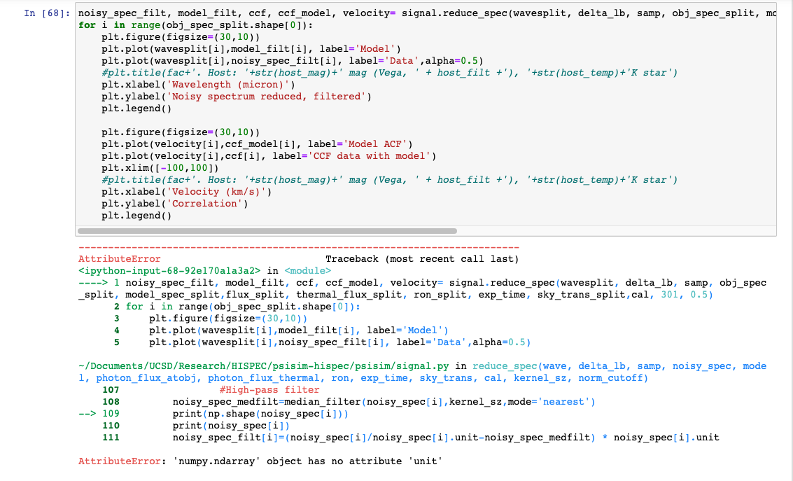 Attribute Error in PSISIM HISPEC Tutorial.ipynb · Issue #31 · planetarysystemsimager/psisim · GitHub