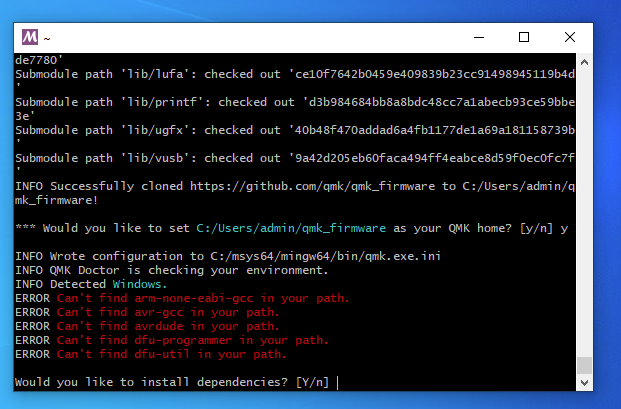 [Bug] MSYS2 QMK Setup for Windows is broken if the Shell variable is not explicitly set ...