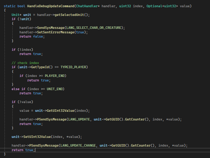 Suggestion: GM Command to modify unit_flags of a particular creature while worldserver is ...