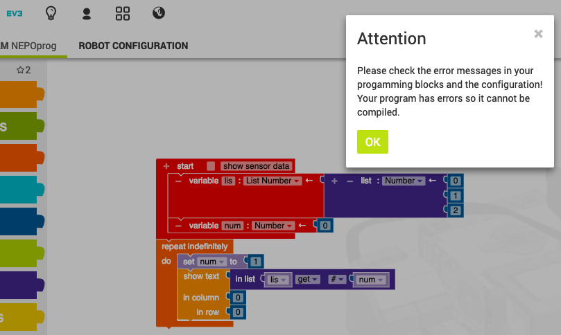 Block "in list get # variable" doesn't work · Issue #64 · OpenRoberta/openroberta-lab · GitHub