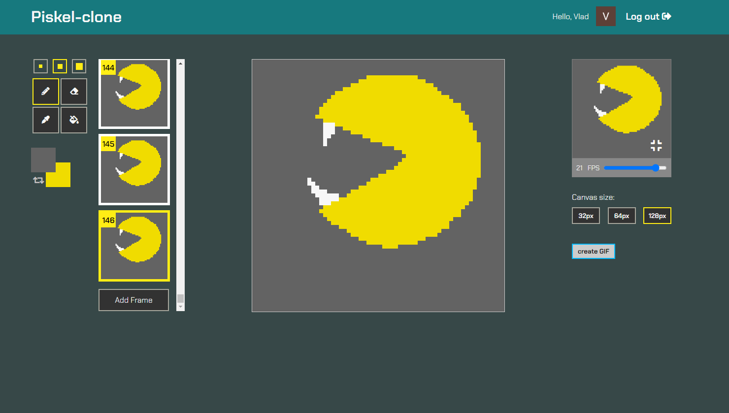 GitHub - vladji/piskel-clone: Web App (vanilla JS). draw-editor ...