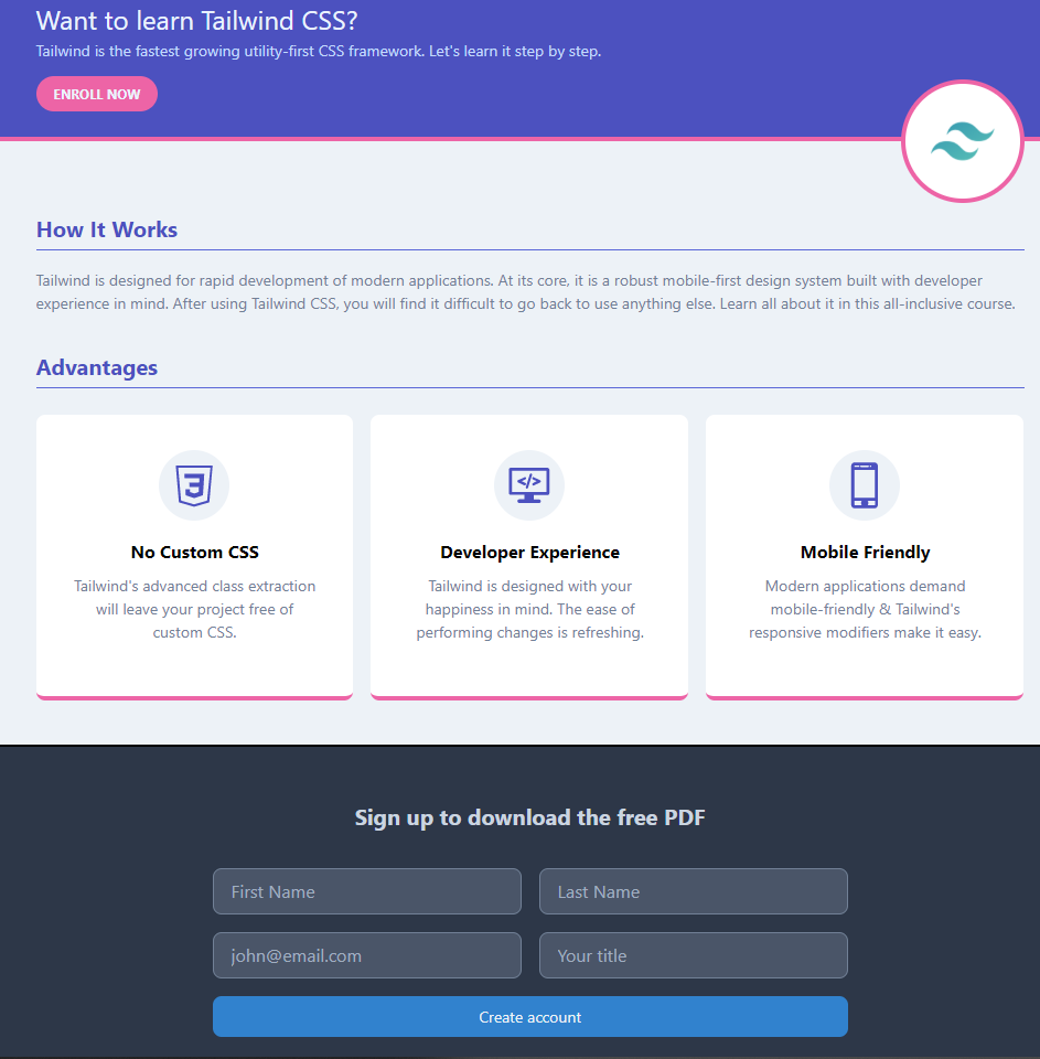 GitHub - FocusThen/TailwindCSS-firstLook-Scrimba: Tailwind, Css, Css Framework, Scrimba
